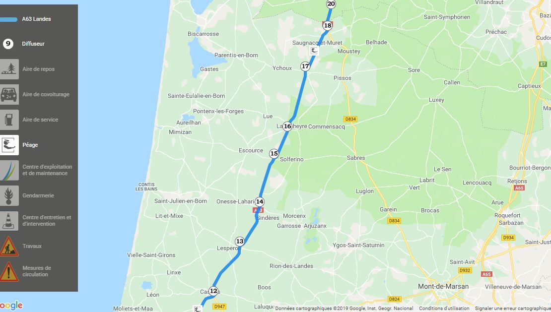 A63 : une portion de l’autoroute fermée plusieurs nuits entre Bayonne ...