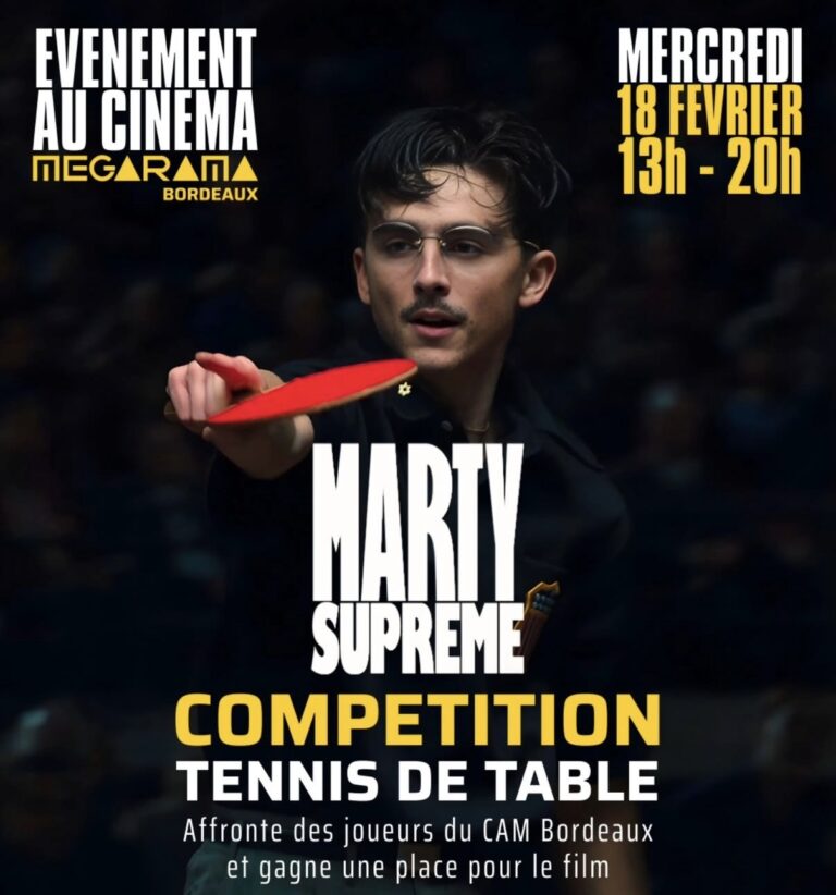 Le Mégarama Bordeaux te met au défi pour la sortie de Marty Supreme